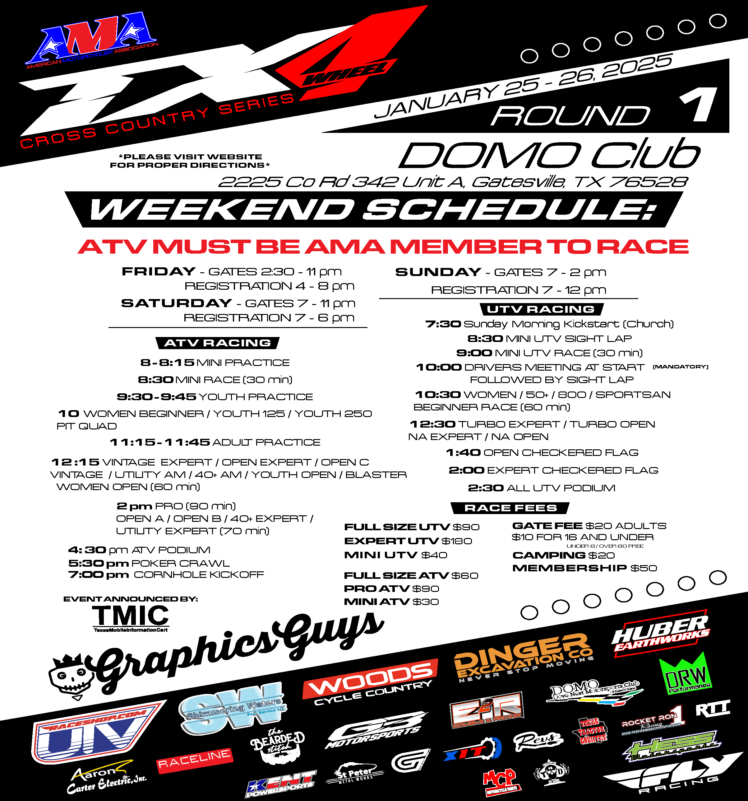 TX4 Round 1 - Domo Club - Jan 25/26, 2025 – TX4 Cross Country Racing